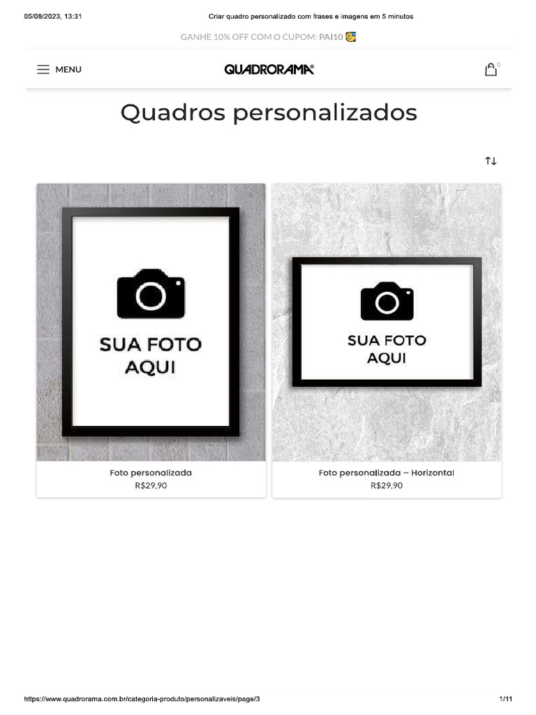 Quadros Personalizados | PDF