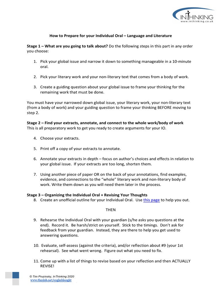 how-to-prepare-for-your-individual-oral-IB | PDF