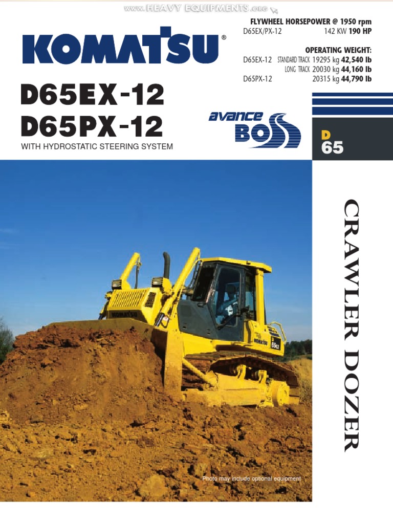 Catalog Komatsu D65ex12 d65px 12 Crawler Dozer Bulldozer | PDF ...