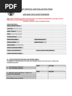 Sample Job Analysis Questionnaire and Job Description | PDF ...