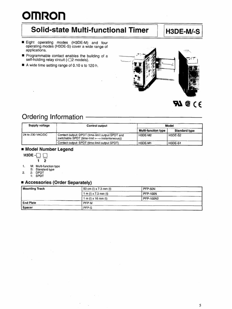 H3DE .. Omron Multifunction Timer | PDF