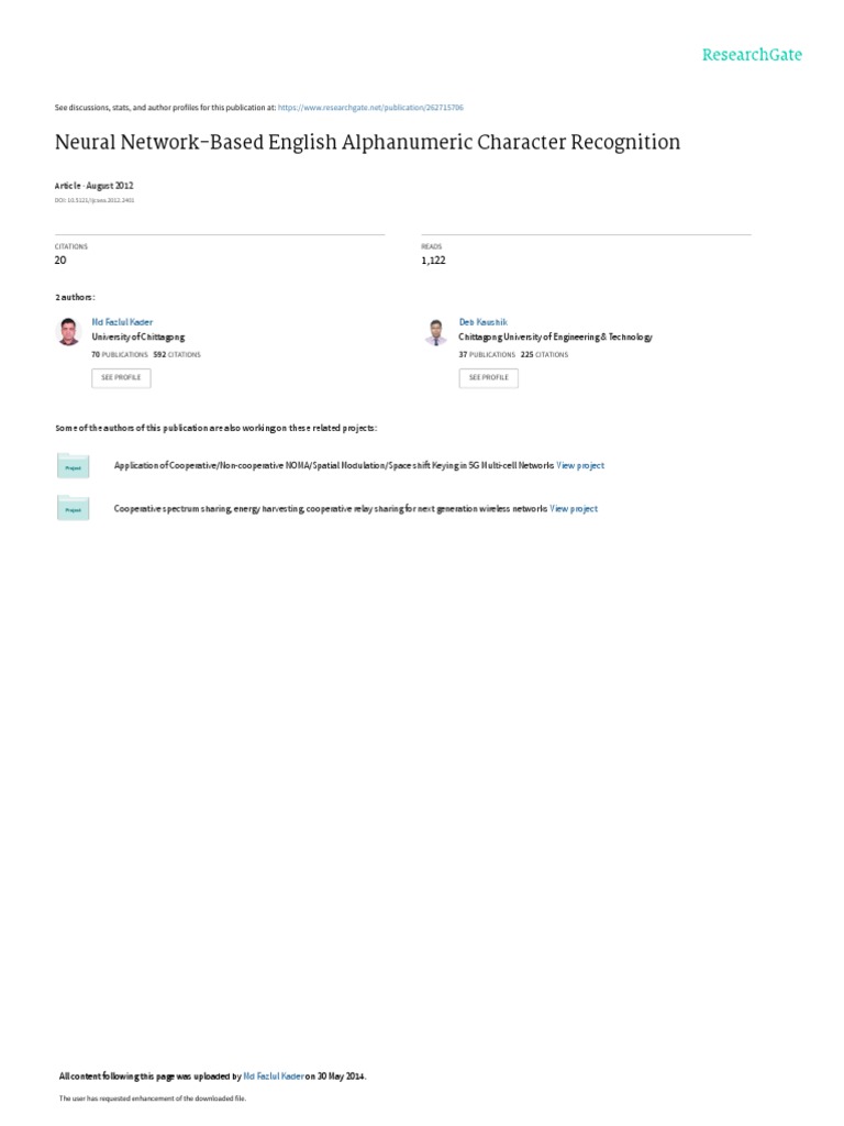 Binario Rede Neural | PDF | Artificial Neural Network | Optical Character Recognition