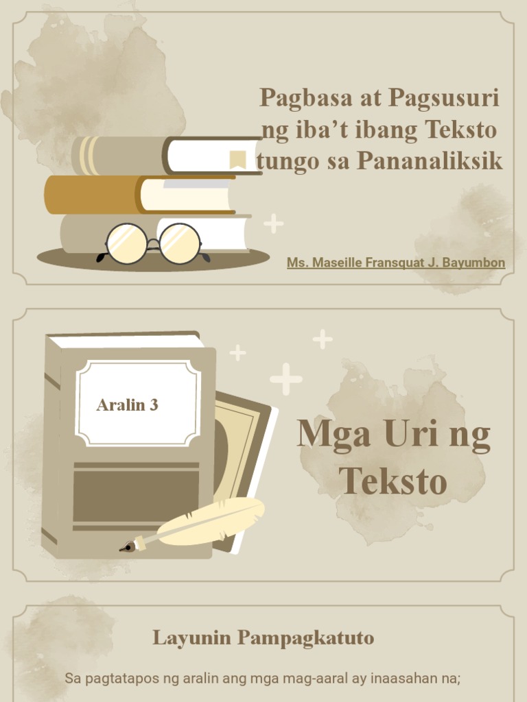 Aralin 3........... | PDF