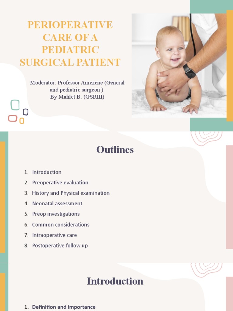 Pediatric Preoperative Care Guidelines | PDF | Surgery | Vaccines