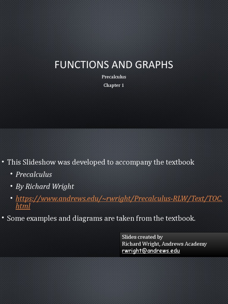 Precalculus: Functions and Graphs | PDF | Cartesian Coordinate System ...