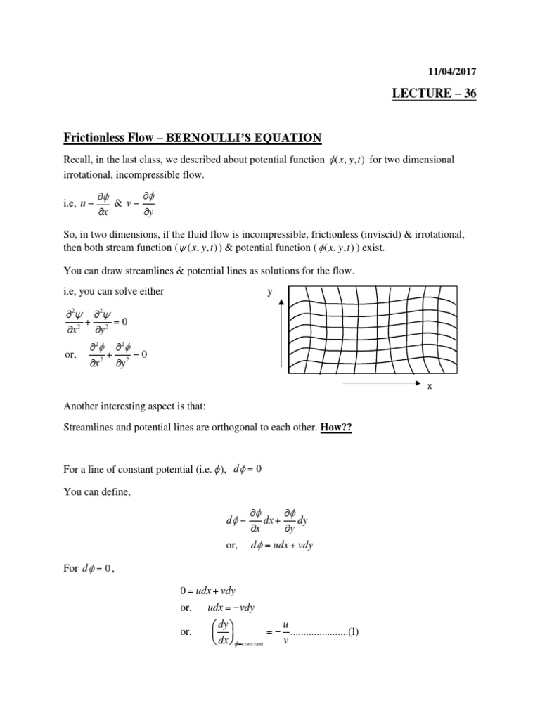 Bernoulli's Equation & Couette Flow | PDF | Fluid Dynamics | Soft Matter
