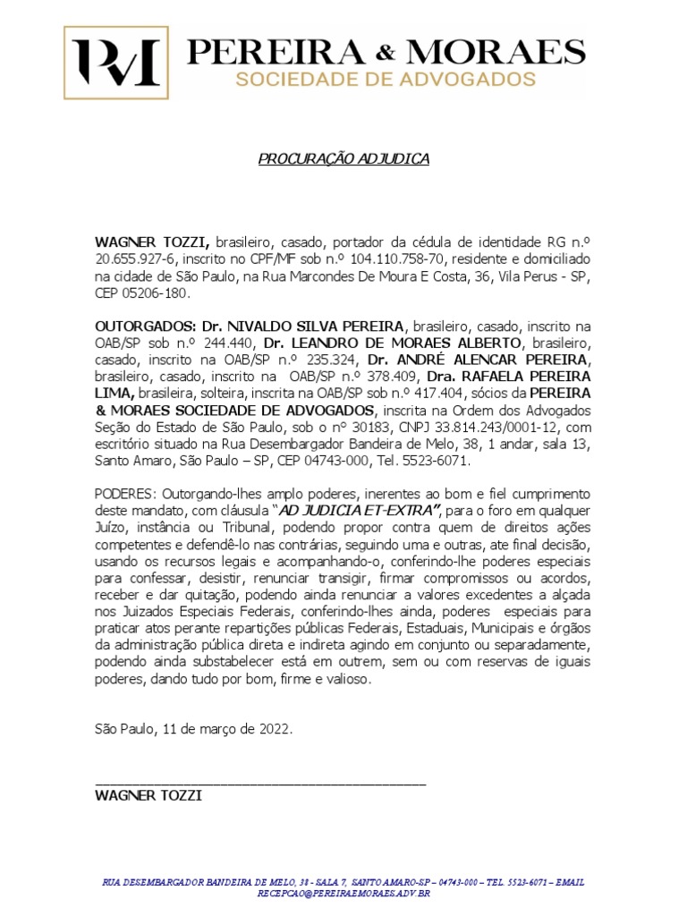 ProcuraÇÃo Ad Judicia Nova Pdf