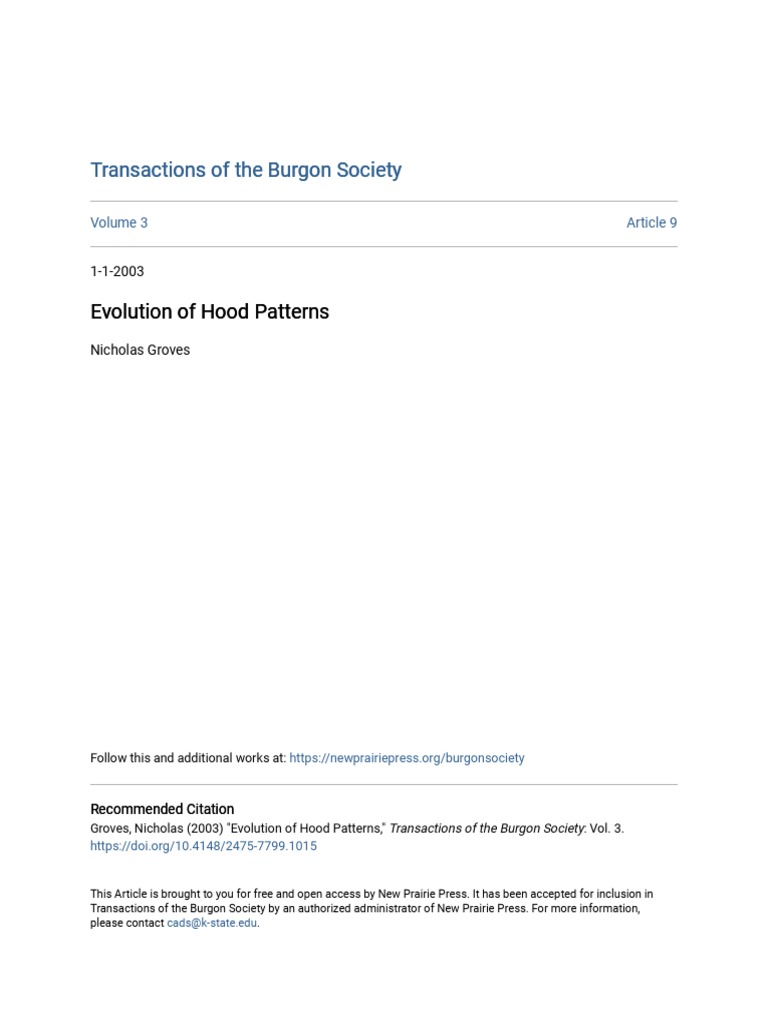 Evolution of Hood Patterns | PDF | Dress Codes | Fashion