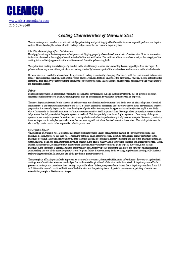 Coating Galvanic Steel | PDF | Corrosion | Rust