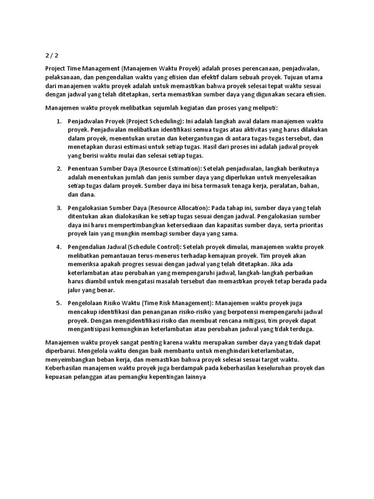 Project Time Management | PDF Project Time Management | PDF