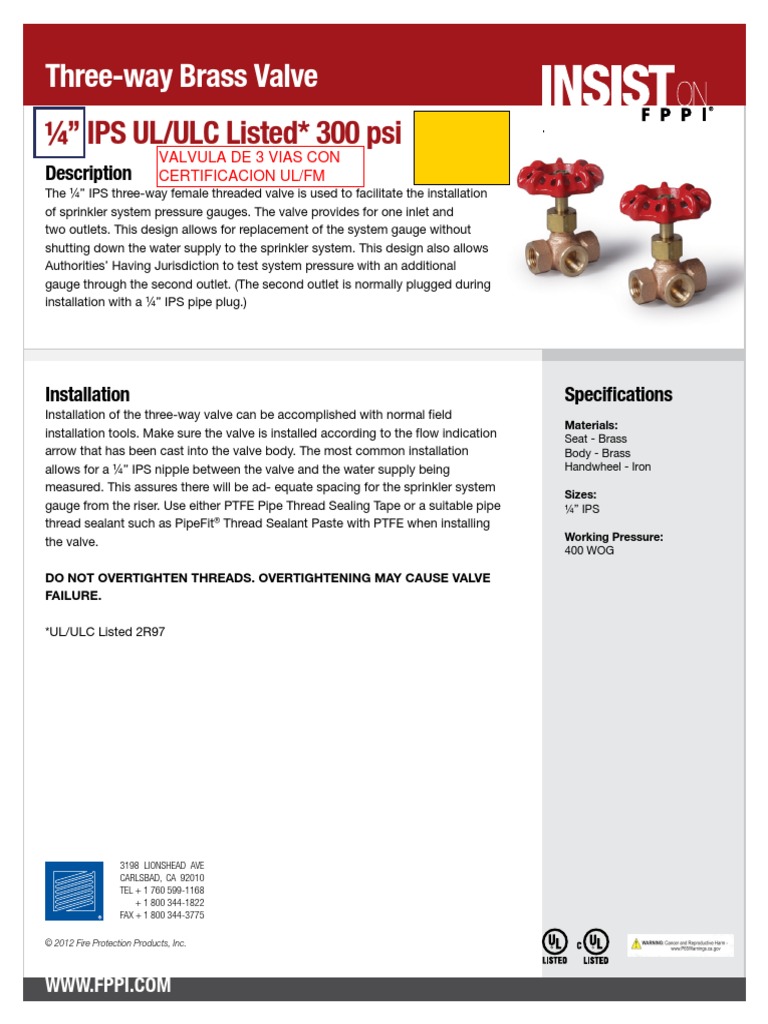 FT - Valvula de 3 Vias - Fppi | PDF