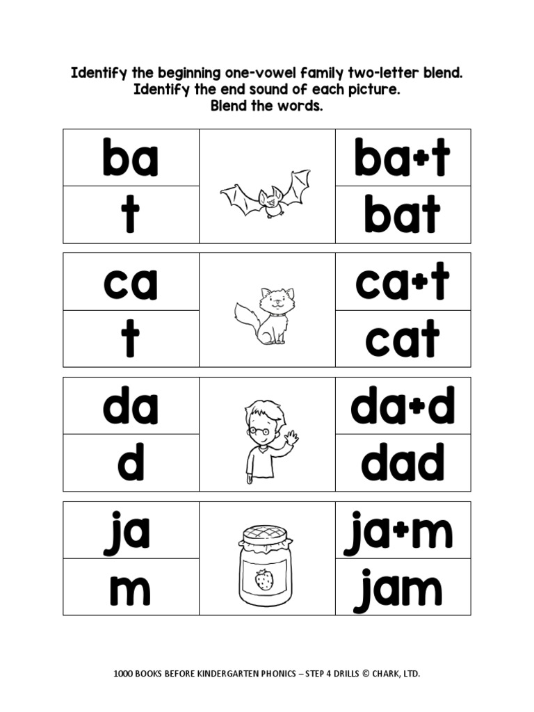 Kindergarten Phonics Blending Drills | PDF