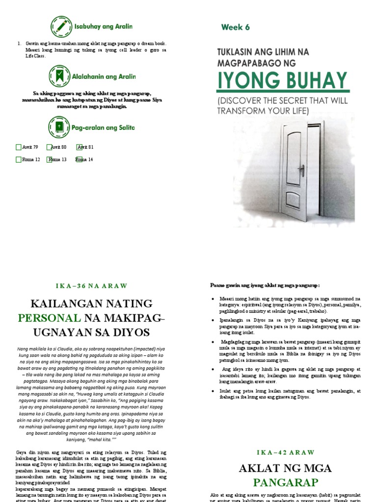 Life Class 6th Week BT A4 | PDF