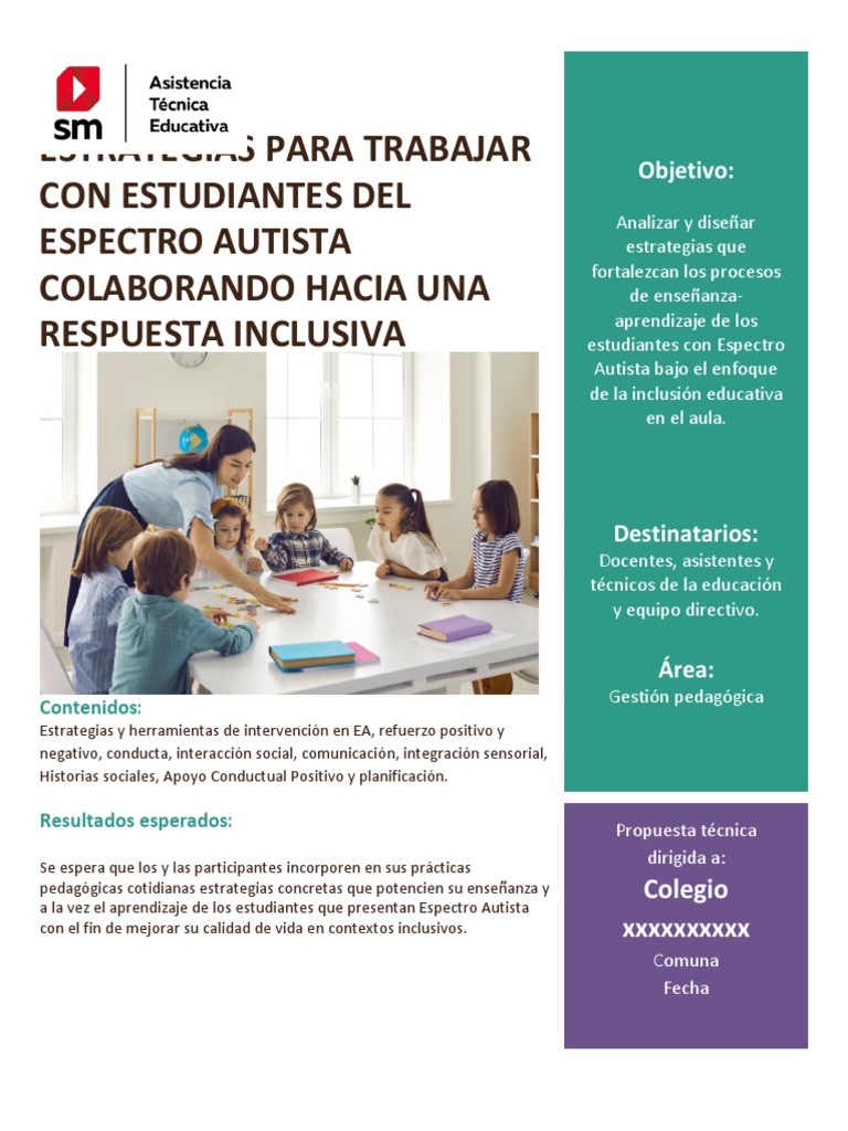 Estrategias para Trabajar Con Estudiantes Del Espectro Autista ...