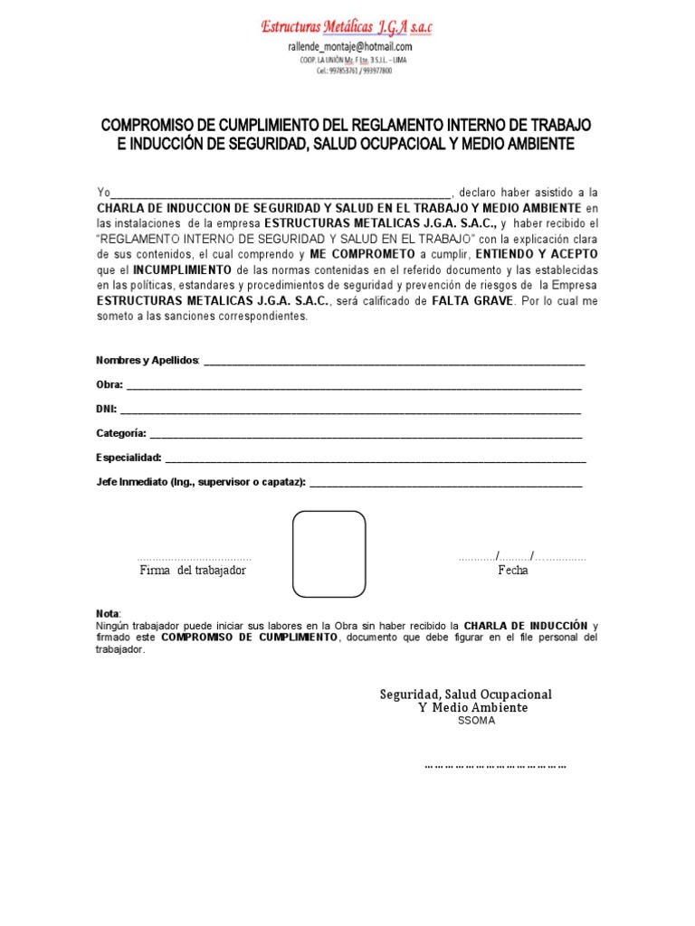 Formato de Compromiso | PDF