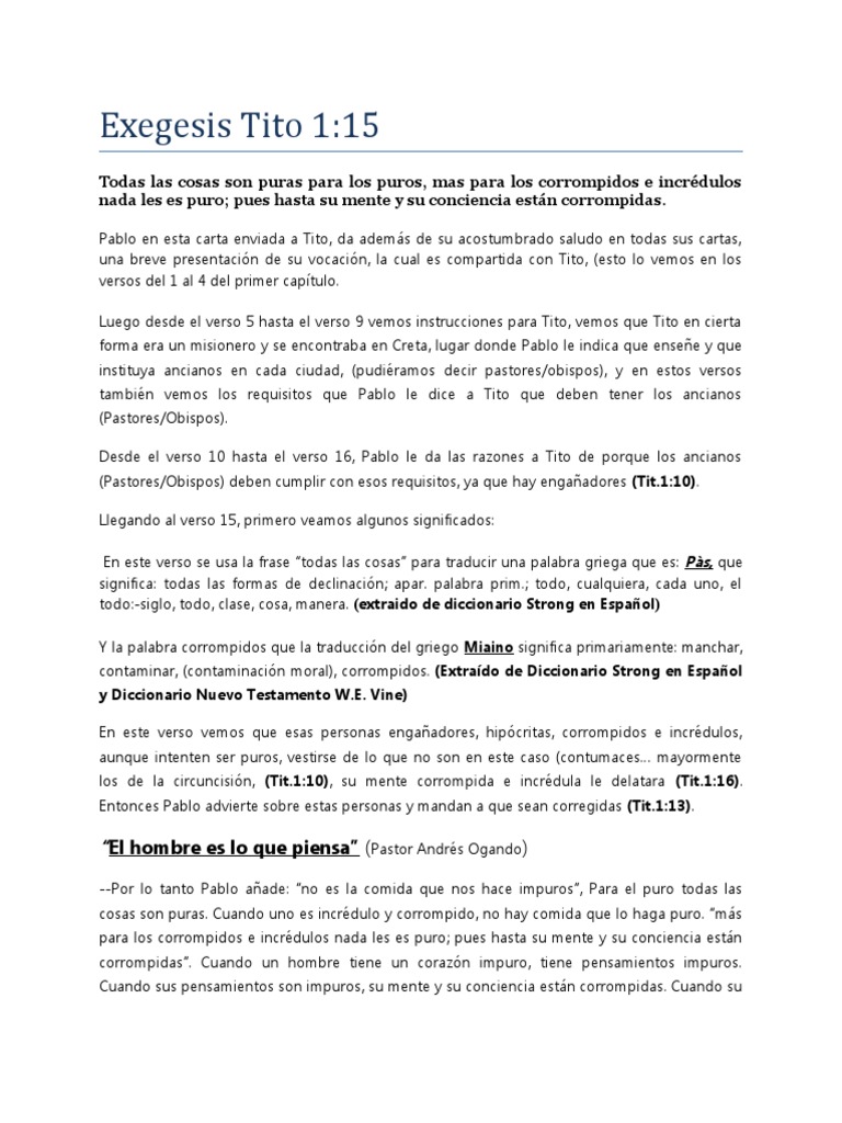 Exegesis Tito | PDF | Estudios de idiomas extranjeros