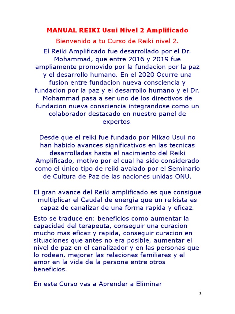 Manual Reiki 2a Onu | PDF | Reiki | Amor