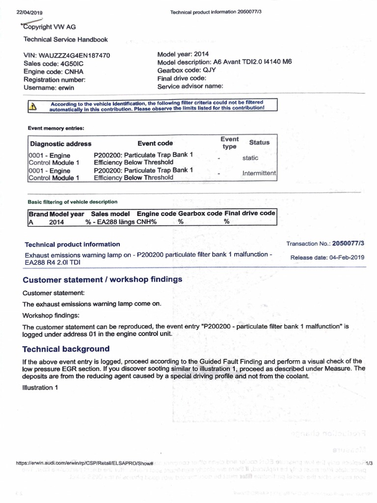 Audi Tpi 20050077-3 | PDF