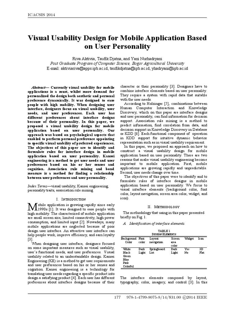 Visual Usability Design For Mobile | PDF | Usability | Icon (Computing)