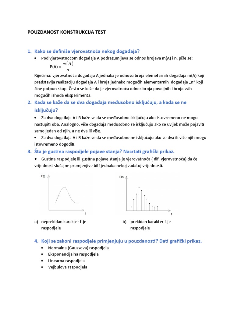 Pouzdanost Konstrukcija Test | PDF