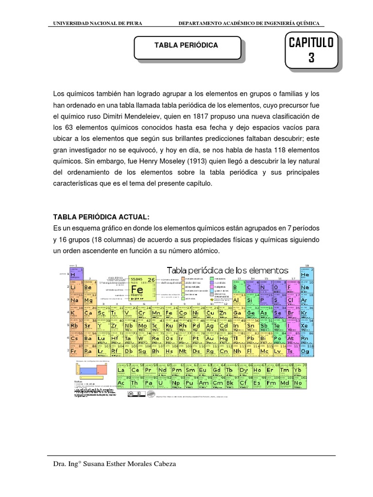 Características y Clasificación de la Tabla Periódica | PDF | Arte ...
