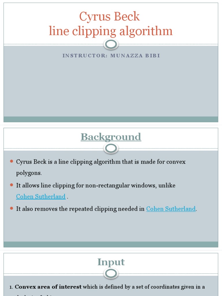 Cyrus Beck | PDF | Algorithms | Theoretical Computer Science