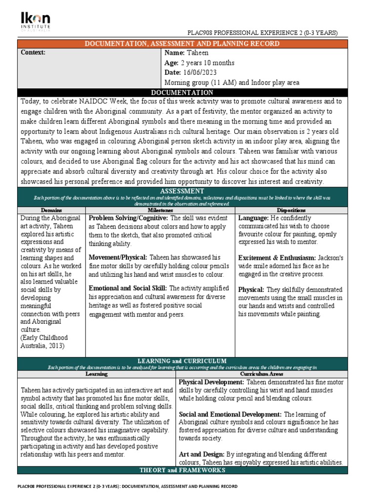 Plac908 Dap Record 2023 Taheen | PDF | Learning | Pedagogy
