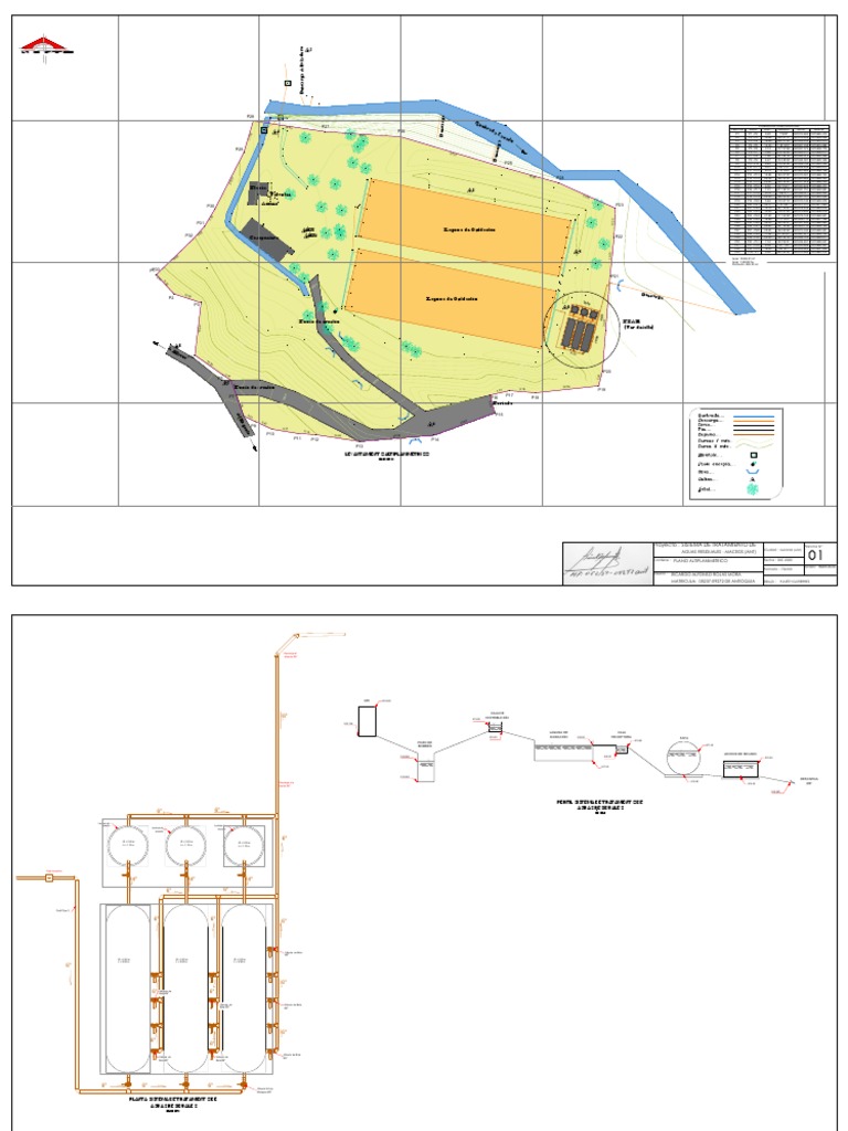 Plano y Perfil PTAR Maceos (Ant) | PDF