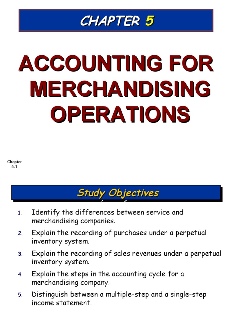 Accounting for Merchandising Operations | PDF | Income Statement | Cost ...