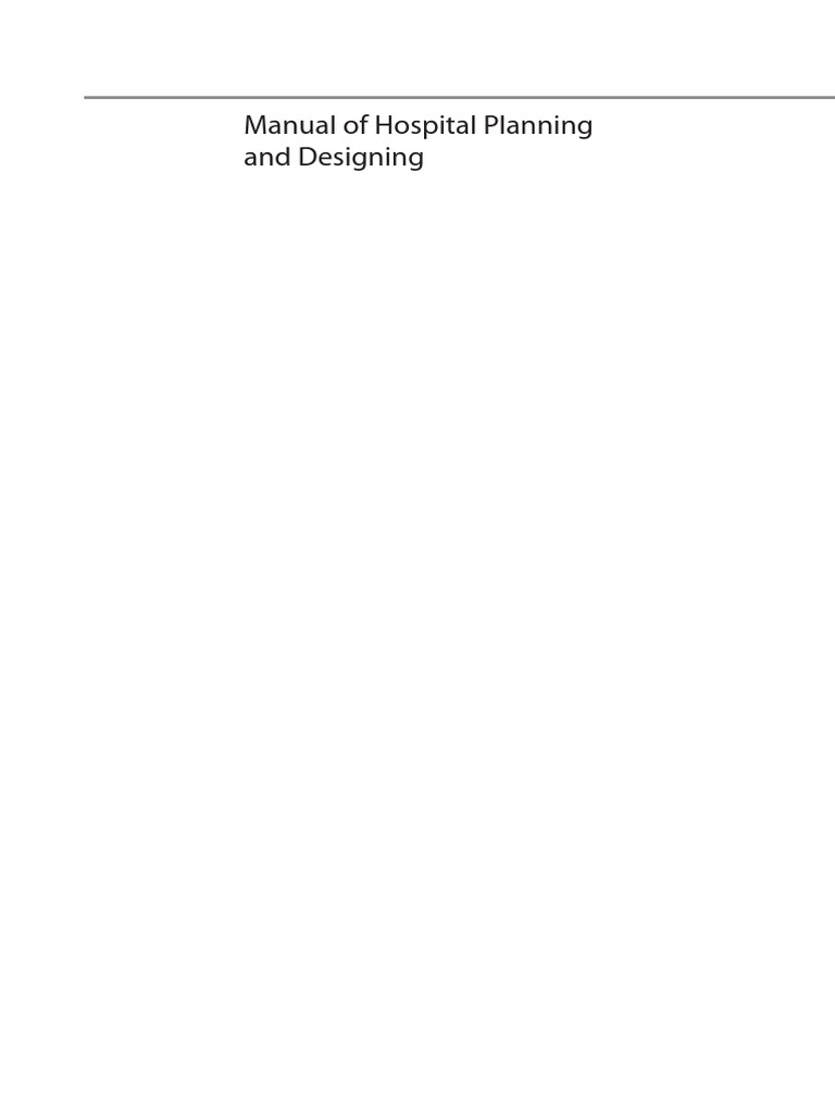 Manual of Hospital Planning and Designing | PDF | Hospital | Medicine