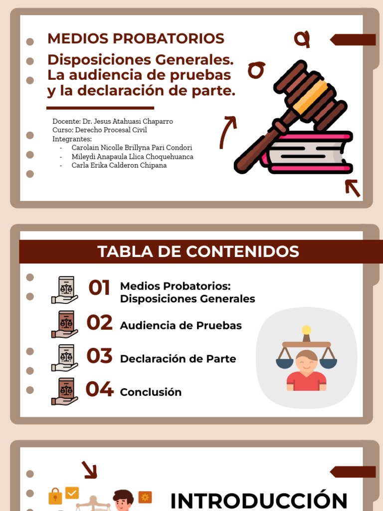 Medios Probatorios en Derecho Civil | PDF | Ley procesal | Demanda judicial