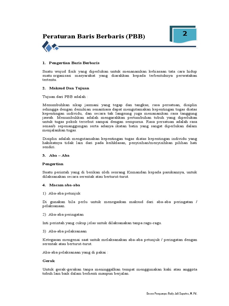 Panduan Lengkap Peraturan Baris Berbaris | PDF