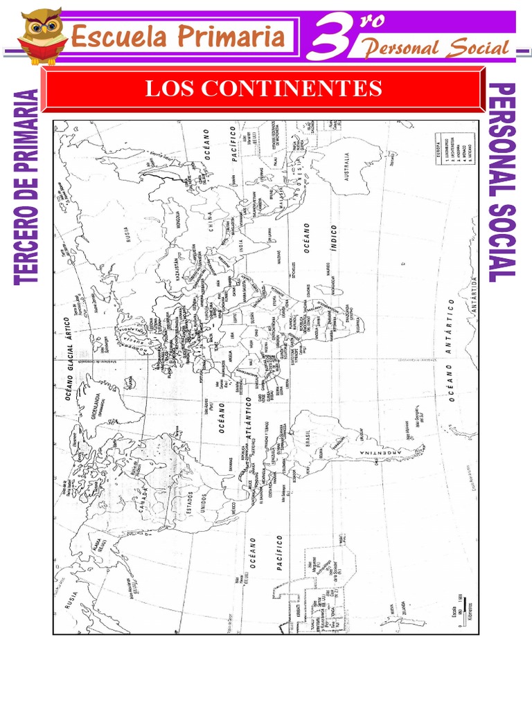 Los Continentes para Tercero de Primaria | PDF