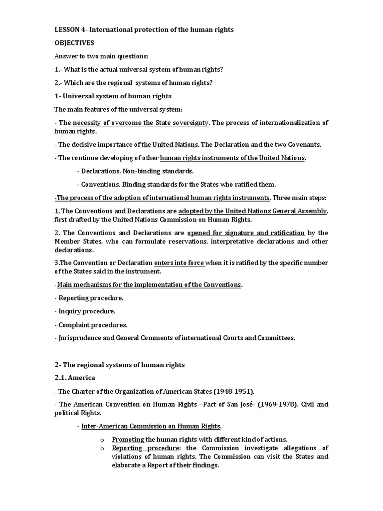 Lesson 4 | PDF | Human Rights | European Court Of Justice