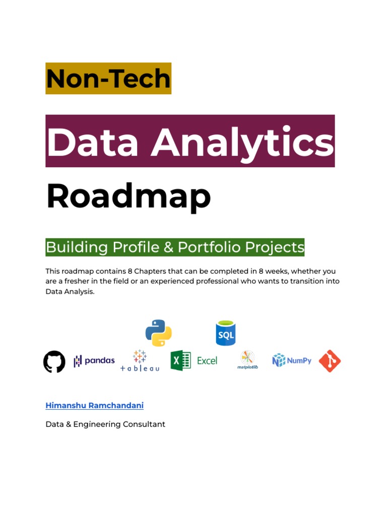 Non Tech Data Analytics Roadmap 1689017100 | PDF | Data Analysis | Statistics