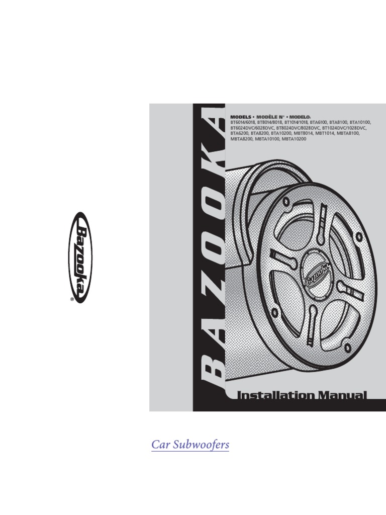 Bta6100 Installation Manual | PDF | Amplifier | Loudspeaker