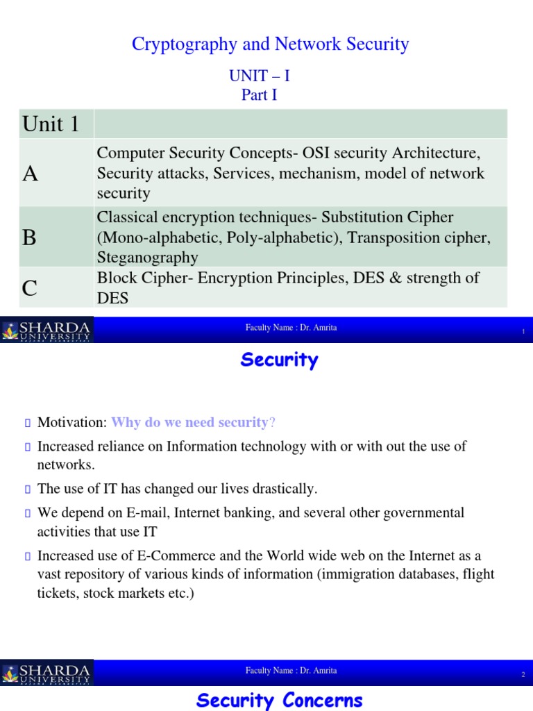 UNIT - I (Part 1) | PDF | Information Security | Computer Security