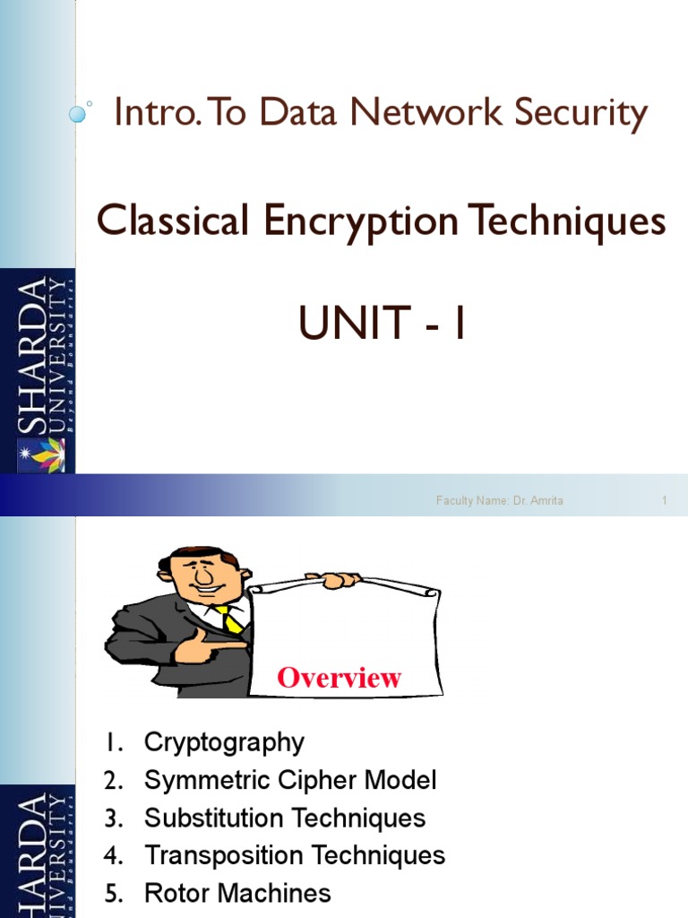 UNIT - I (Part 2) | PDF | Cryptography | Cryptanalysis
