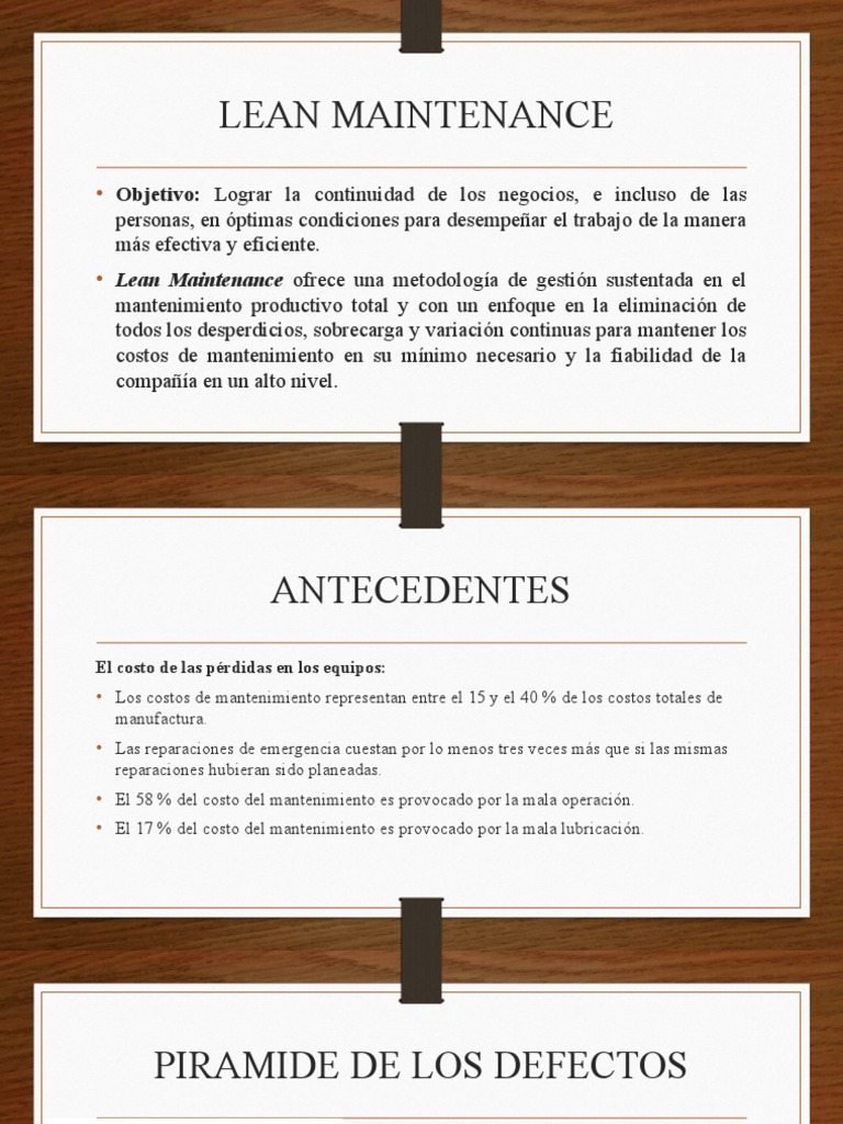 Lean Maintenance | PDF | Cadena de valor | Lean Manufacturing