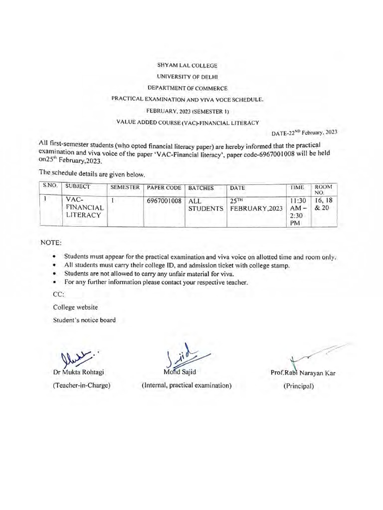 Vac Paper Financial Literacy | PDF