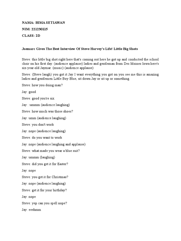 Bima Grammar Transcript | PDF