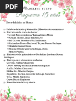 Programa Ceremonia de 15 Años | PDF