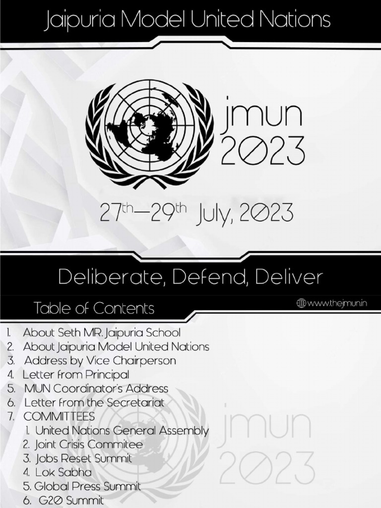 JMUN 2023 Brochure | PDF
