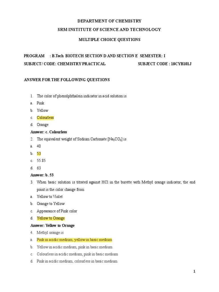 Chem MCQ Final | PDF | Conformational Isomerism | Ph