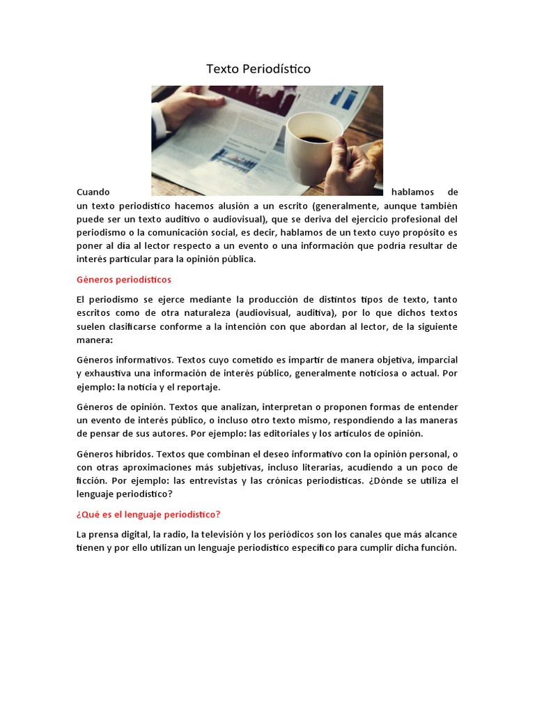 Texto Periodístico | PDF