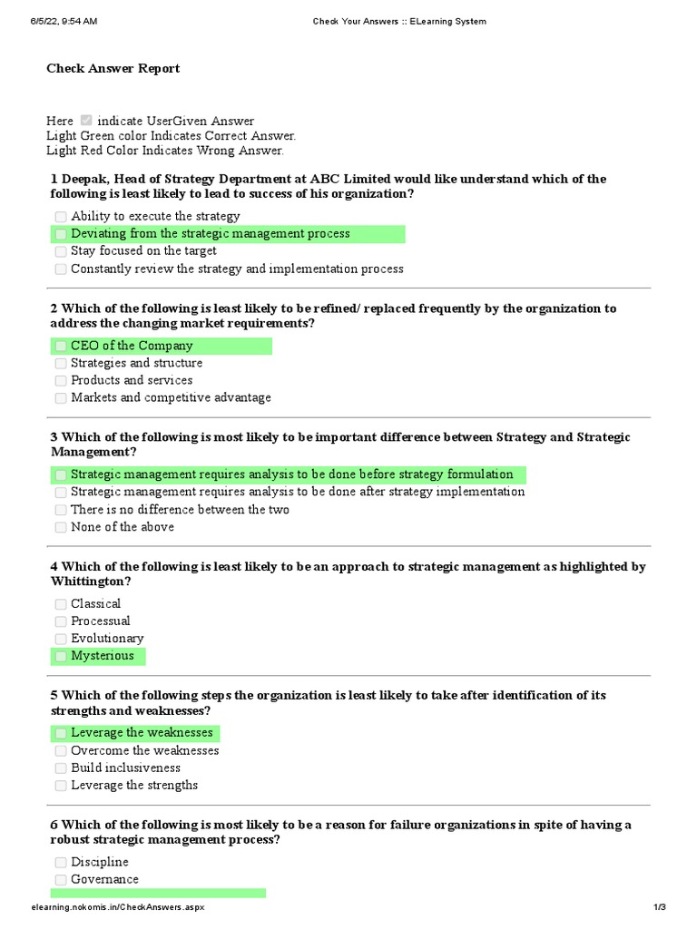 Chapter 1 Fundamentals of Strategic Management | PDF | Strategic Management | Economies