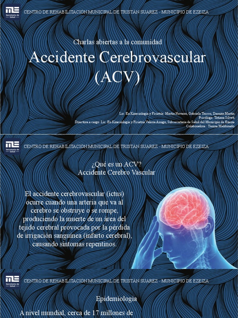 Accidente Cerebrovascular (ACV) : Charlas Abiertas A La Comunidad | PDF | Carrera | Isquemia