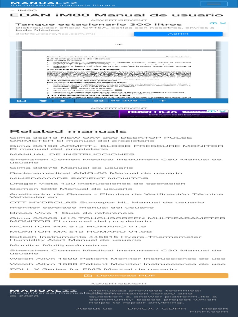 EDAN Im80 Manual de Usuario Manualzz | PDF