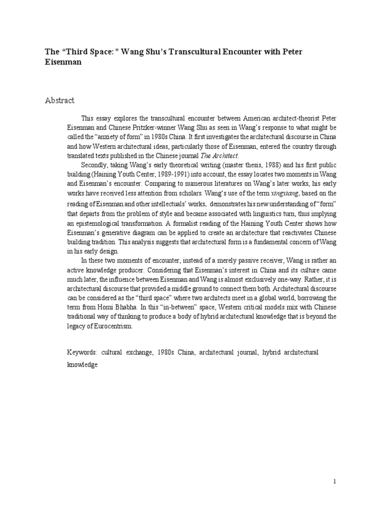 The Third Space | PDF | Postmodernism | Discourse