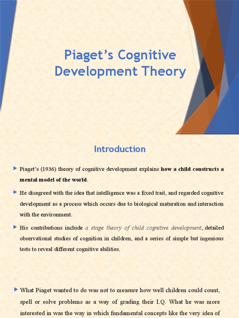 Piaget's Cognitive Development Theory | PDF | Cognitive Development ...